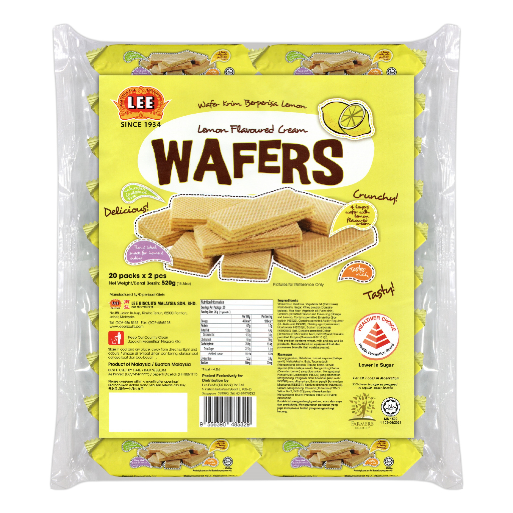 [Bundle of 2] Lee Lemon Flavored Cream Wafers 20s | Shopee Singapore