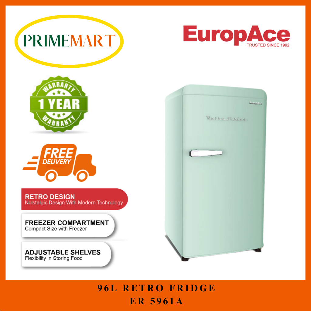 EUROPACE ER 5961A 96L RETRO FRIDGE / ER 5501A 50L RETRO BAR FRIDGE - 1 ...