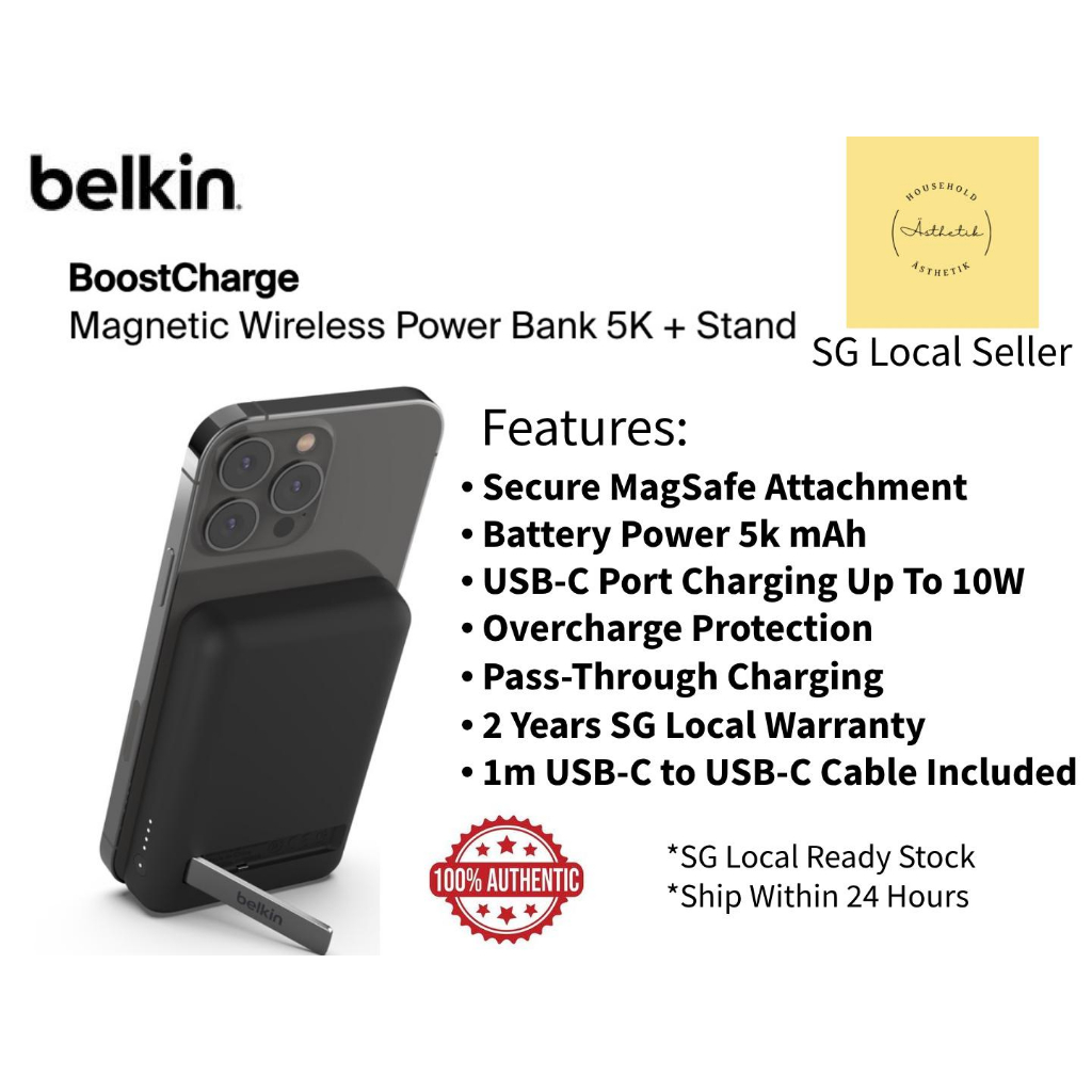 🔥SG READY STOCK🔥Belkin BPD004bt BoostCharge Magnetic Wireless Power ...