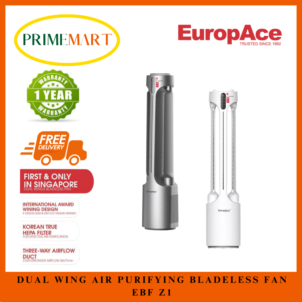 EUROPACE DUAL WINGS AIR PURIFYING BLADELESS FAN EBF Z1 - 1 YEAR ...