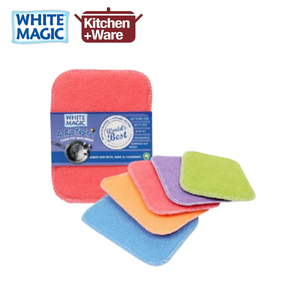 White Magic Scrubtastic Foam Pot Scrubber / Dishwasher Safe ...