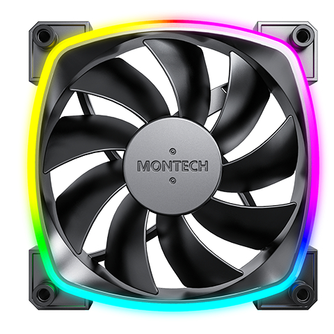 MONTECH RX120 ARGB PWM Reverse Fan Black/White | Shopee Singapore