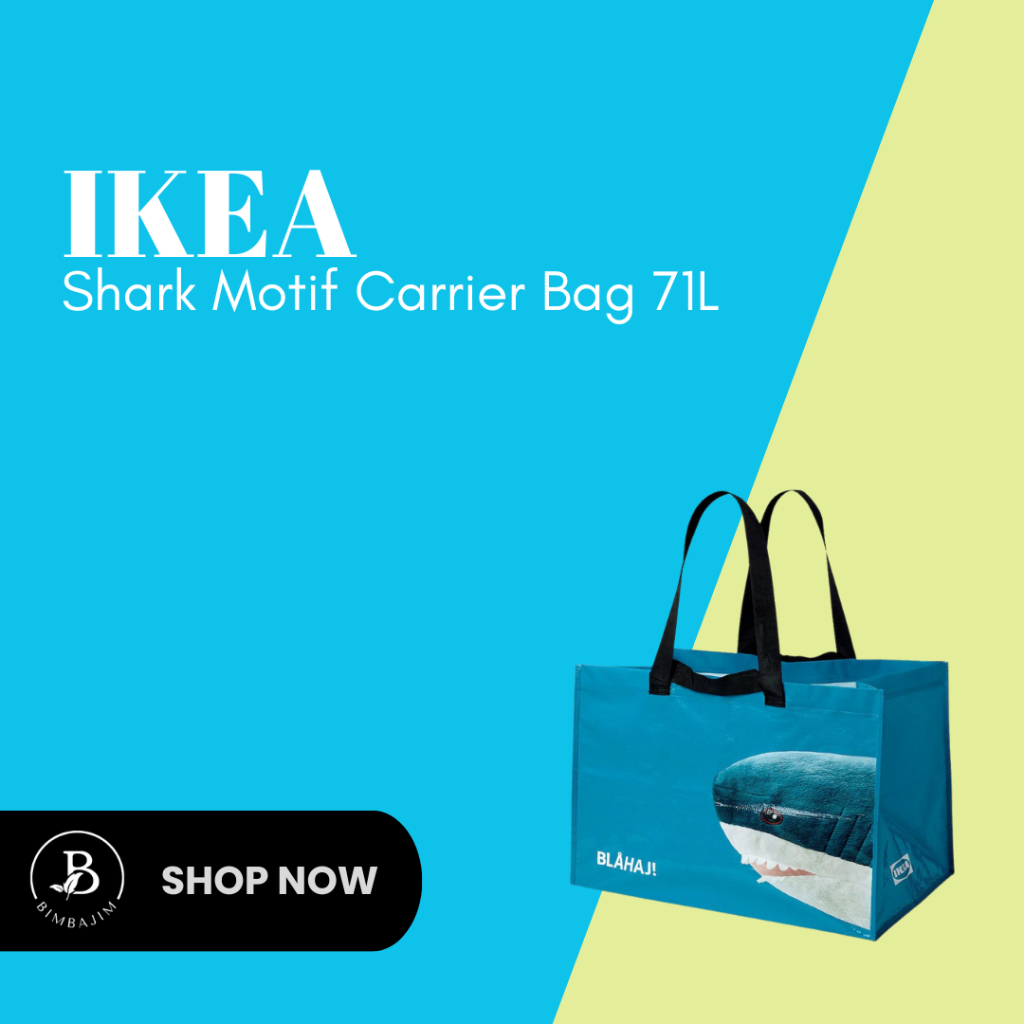 IKEA Shark Motif Eco-friendly Recyclable Carrier/Grocery/Tote/Shopping ...