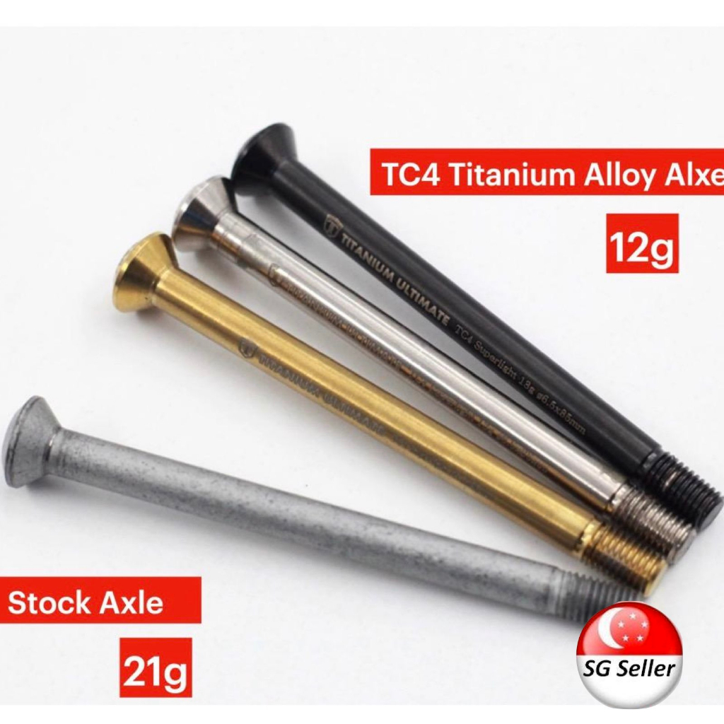 Mr. TiParts Titanium Rear Hinge Spindle Bolt for Brompton P/T Line ...