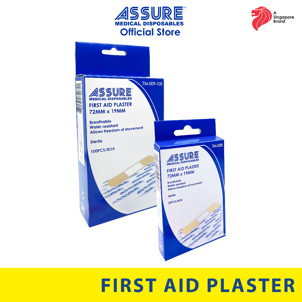 ASSURE Water Resistant First Aid Plasters, 72mm x 19mm | Shopee Singapore