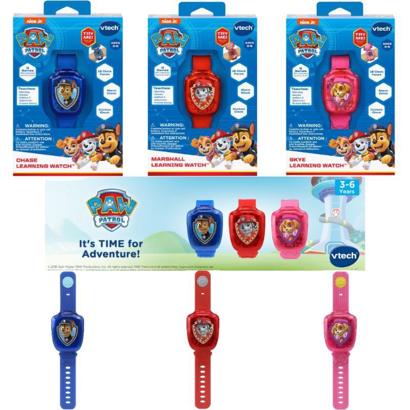 Vtech Paw Patrol Chase, Marshall, Skye Watch | Shopee Singapore