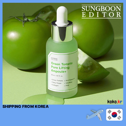 SUNGBOON EDITOR Green Tomato Pore Lifting Ampoule Plus (NO BOX) 30ml with FREEBIES | Shopee ...