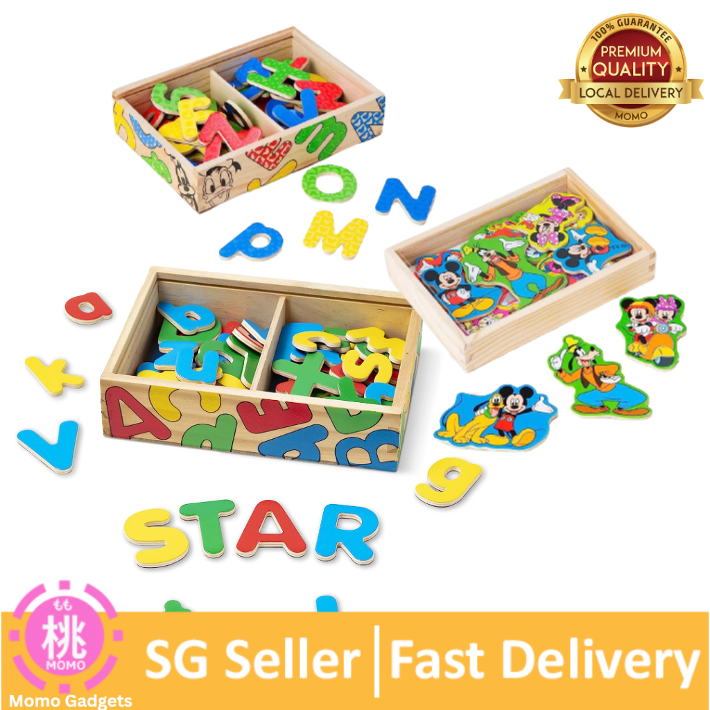 Melissa & Doug Wooden Alphabet Magnets in a Box - Uppercase and ...