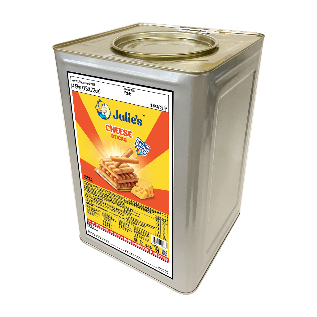 Julie's Cheese Sticks 4.5kg Big Tin | Halal | SG Ready Stock | Shopee ...