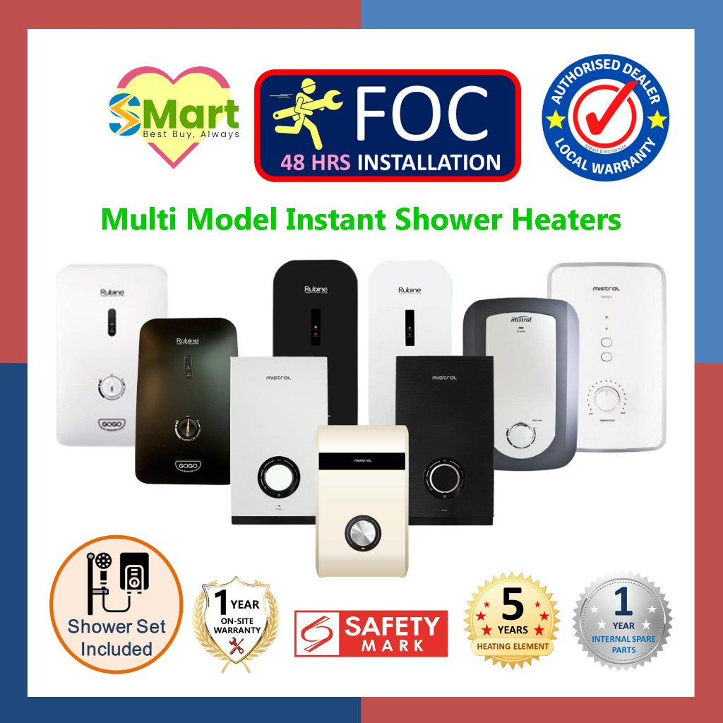 🛠️FOC INSTALLATION 🛠️Rubine Mistral Instant Shower Heater | Shopee ...