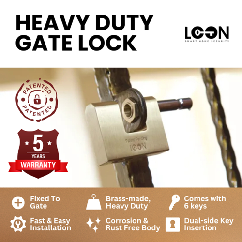 [SG SELLER] LOONLOCK HDB Gate Lock / PadLock (ART.118) 5yrs warranty ...
