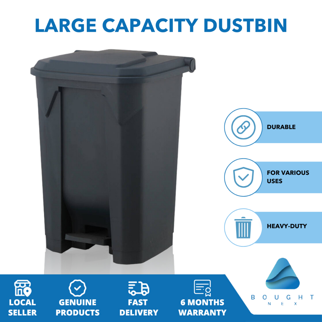 Large Dustbin Trash Can - Durable Garbage Bin for Home & Office, 30L ...
