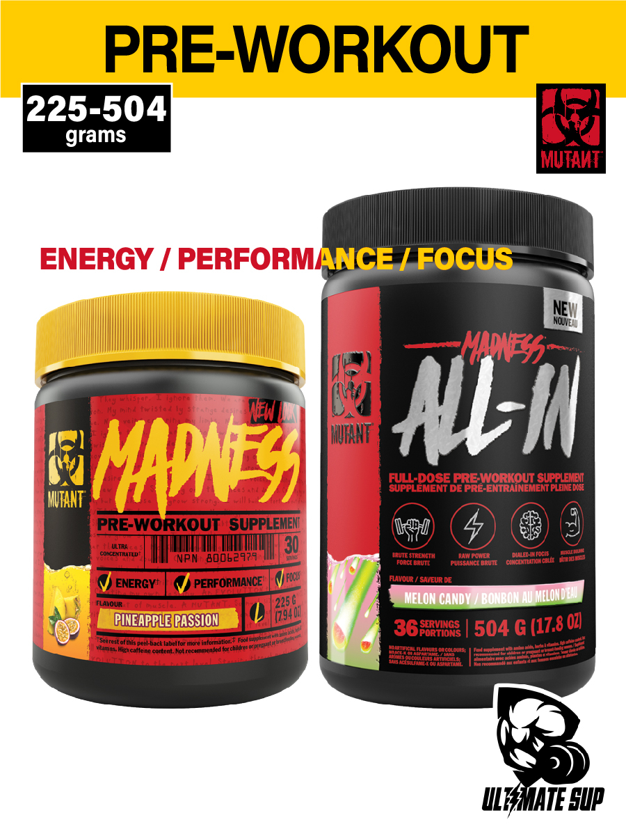 Mutant MADNESS, Pre-workout Supplement, Increase Energy, Improve Focus ...