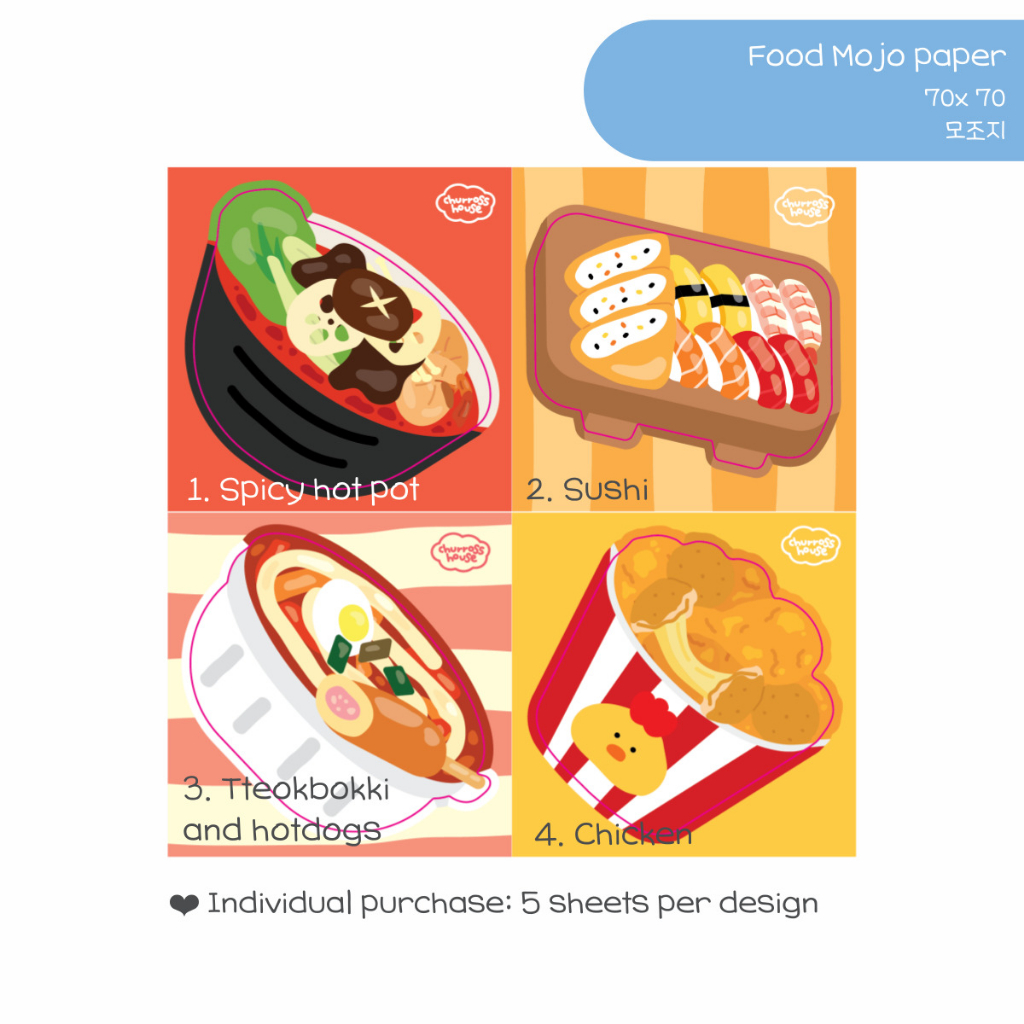 Food Mojo Stickers | Korean cute Sticker | Dakku Sticker | Diary ...