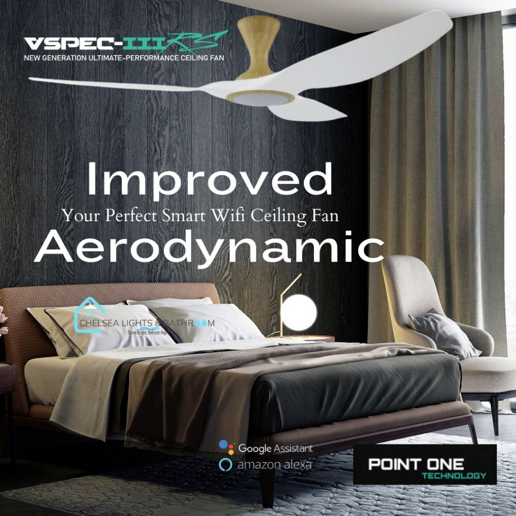 PO ECO FAN CYCLONE VSPEC-III RS SMART WIFI Ceiling FAN EC Motor 46/52 ...