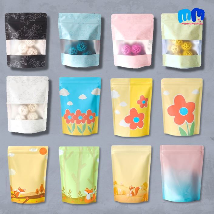 [SG] Colourful Ziplock Bag Gift Candy Goodie Window/ Resealable Zip ...