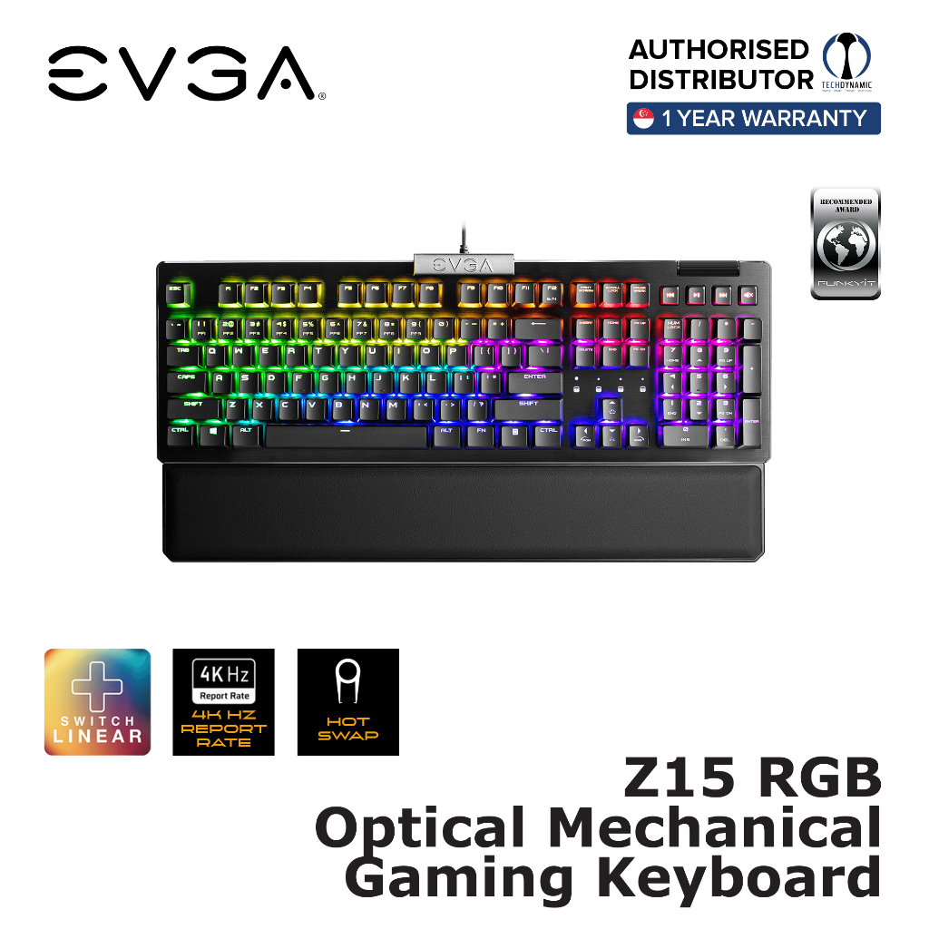 EVGA Z12, Z15 RGB Mechanical & Z20 RGB Optical Gaming Keyboard (Linear Switch) | Shopee Singapore