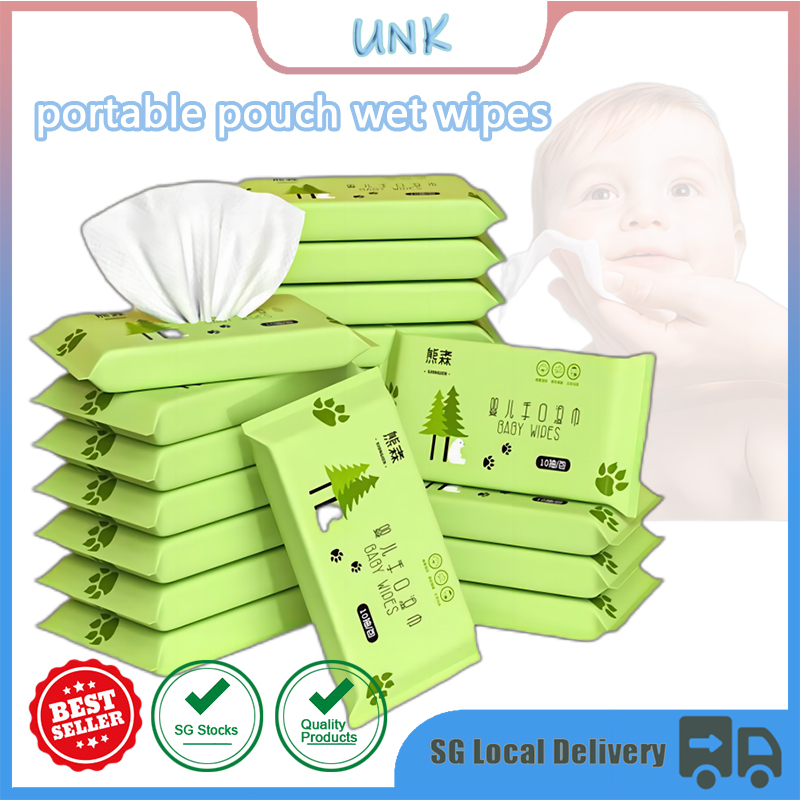 Mini Package Baby Wipes Tissue 10Pcs/bag Portable Non-Alcohol ...