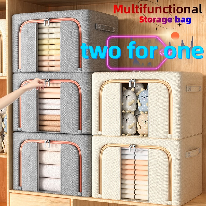 🔥【TOP ONE】24L/66L/100LStorage box organizer foldable clothing organizer ...