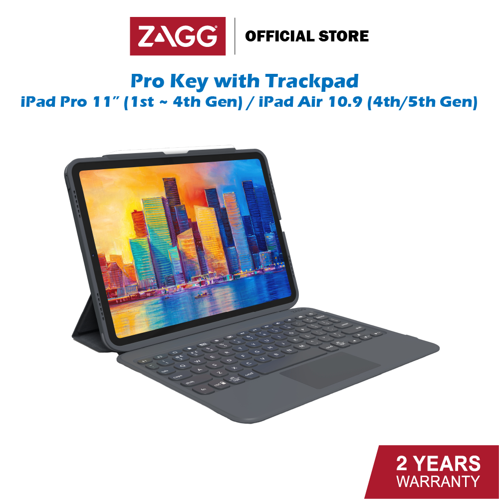 Zagg Pro Keys Bluetooth Keyboard with Trackpad for 11-inch iPad Pro ...