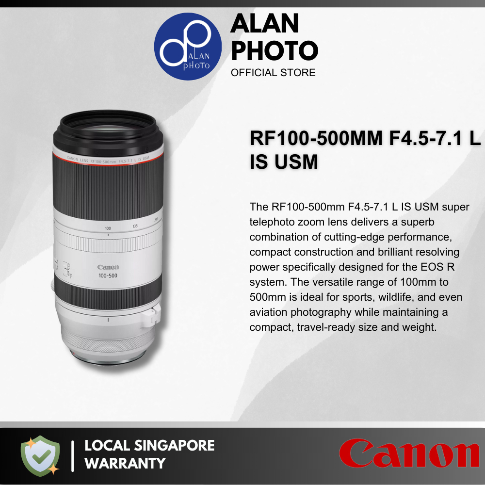 Canon RF 100-500mm F4.5-7.1L IS USM Lens Canon RF | Canon Singapore ...