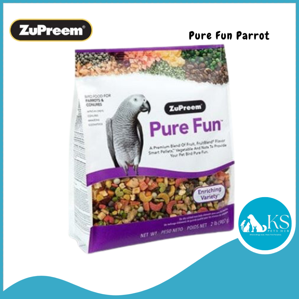Zupreem Pure Fun Parrot 2lb Parrot Bird Feed | Shopee Singapore