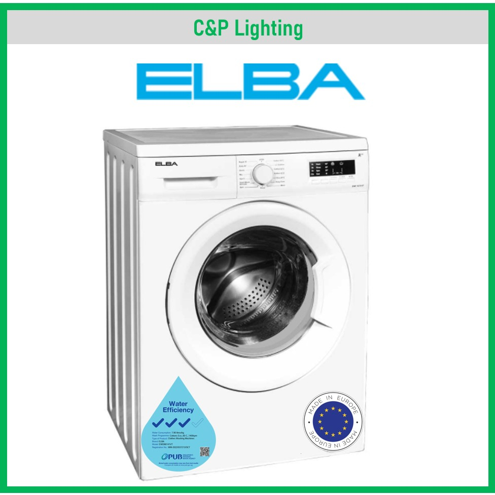 Elba 7KG Front Load Washer EWF1075VT | Shopee Singapore