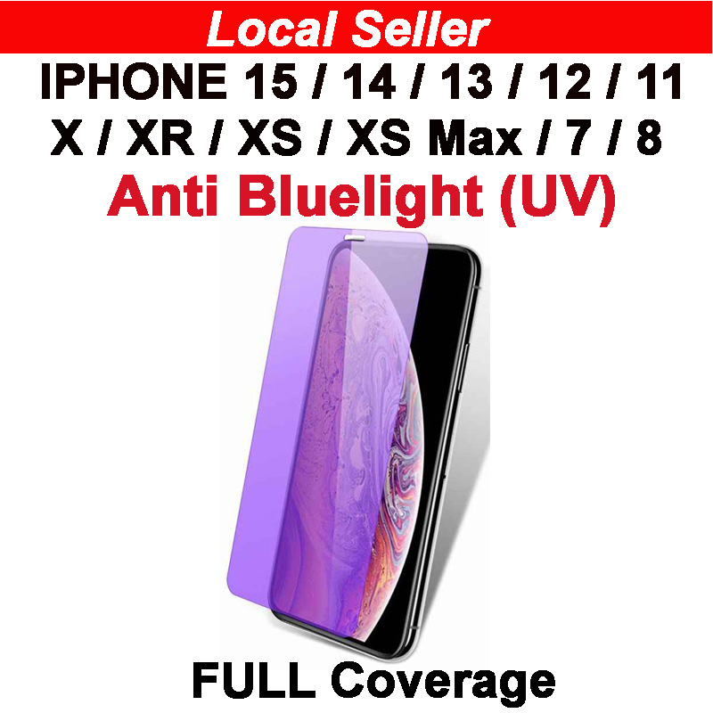 (Full Coverage) Anti Bluelight UV Tempered Glass Screen Protector for ...