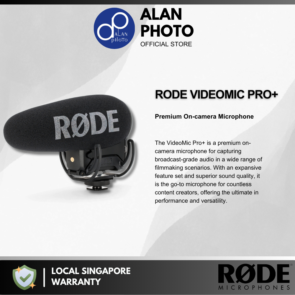 Rode VideoMic Pro+ [Videomic Pro Plus] Camera-Mount Shotgun Microphone ...
