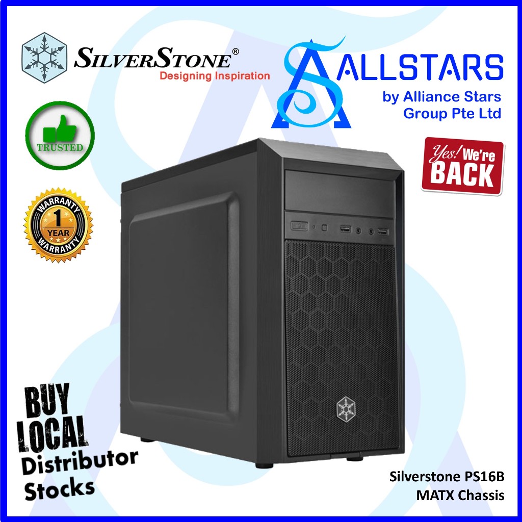Silverstone PS16B MATX Chassis with rear : 120mm Fan x1 / microATX tower case (SST-PS16B ...