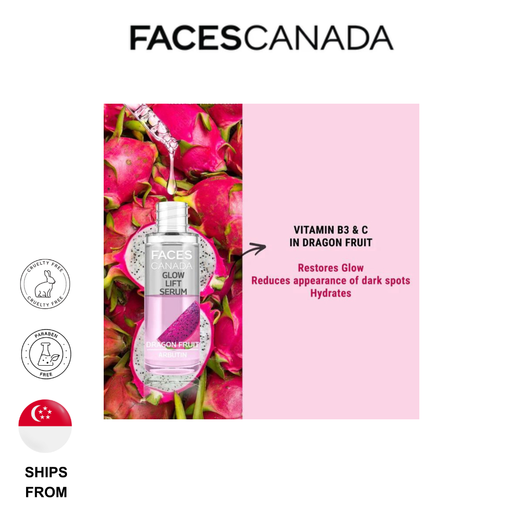Faces Canada Glow Lift Serum Dragon Fruit 27ml - For Pigmentation, Uneven Skin Tone & Lack of ...