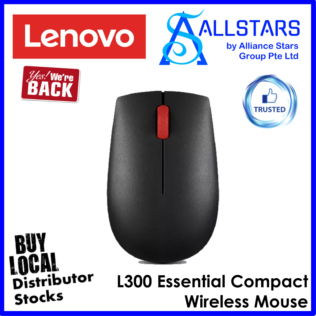 (ALLSTARS : We are Back PROMO) Lenovo Essential Compact Wireless Mouse ...