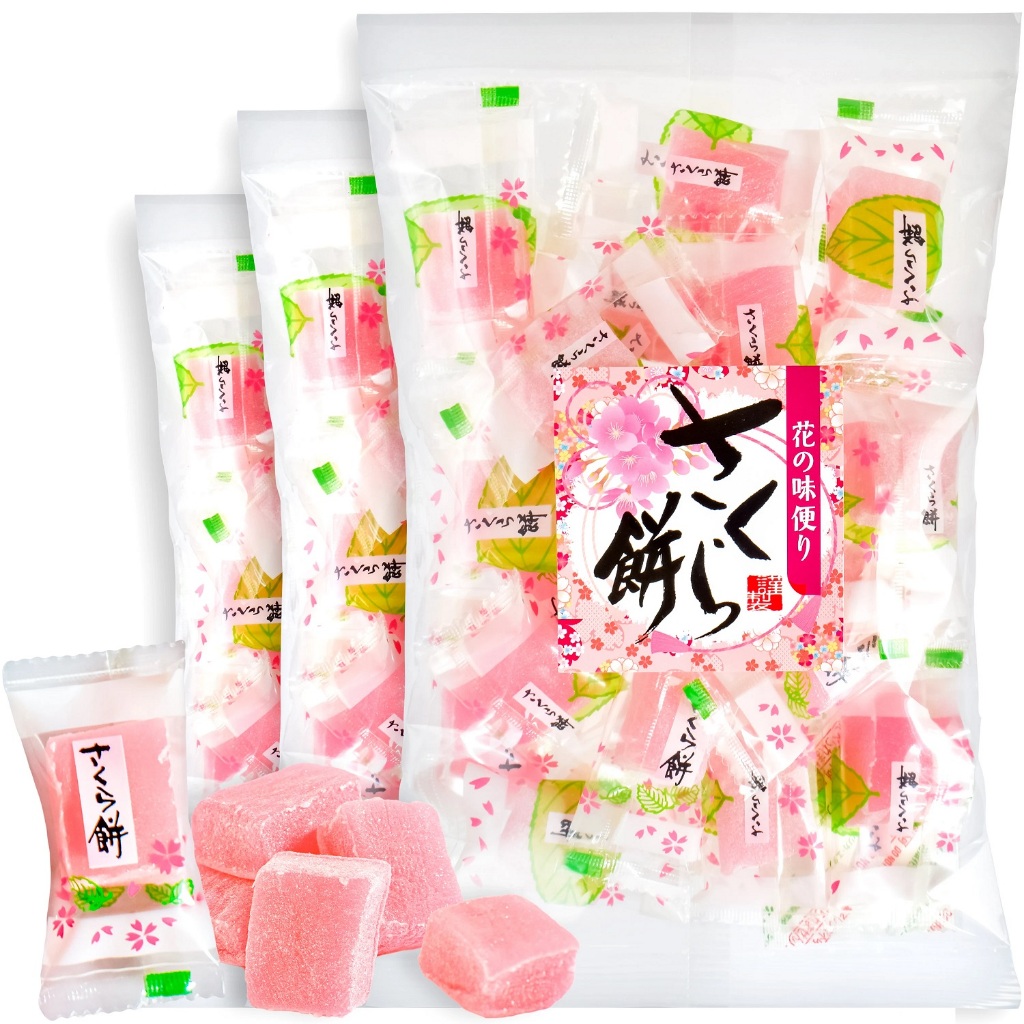 Japanese Sakura Mochi Candies Cherry blossom Rice Cakes Aromatic Flavor ...