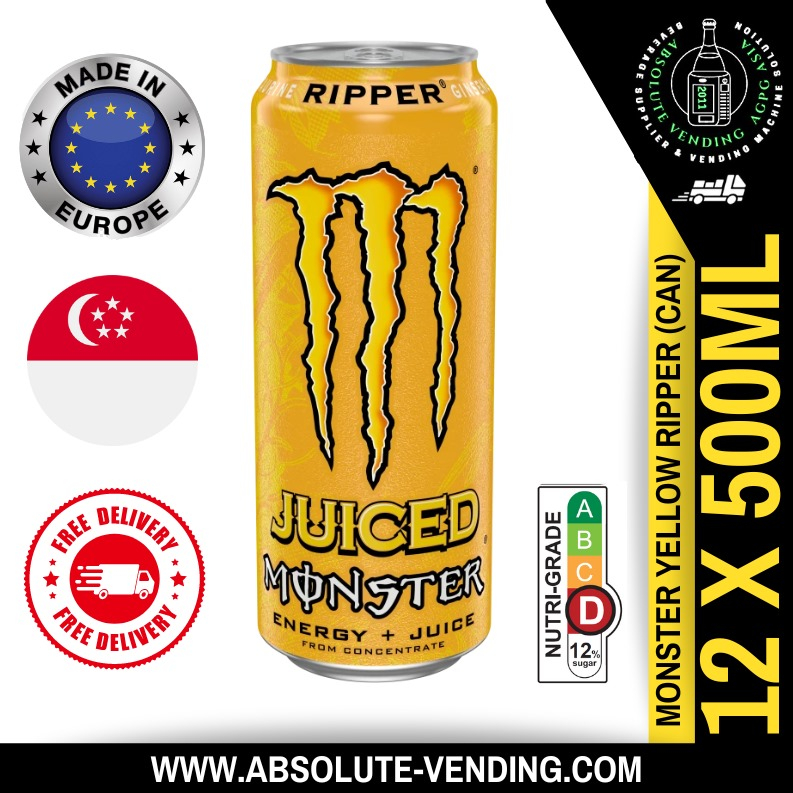MONSTER YELLOW RIPPER EUROPE 500ML X 12 (CAN) | Shopee Singapore