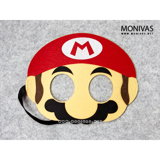 Super Mario Party Mask Kids Birthday Cosplay Event Costume Accessories ...