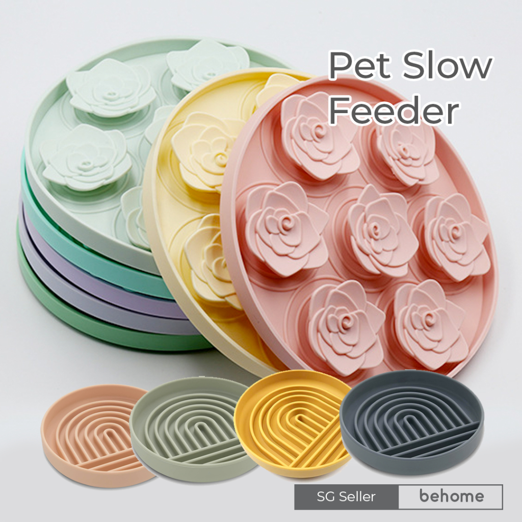 [behome] Pets Dog Slow Feeder Snuffle Bowl Lick Mat Cats | Shopee Singapore