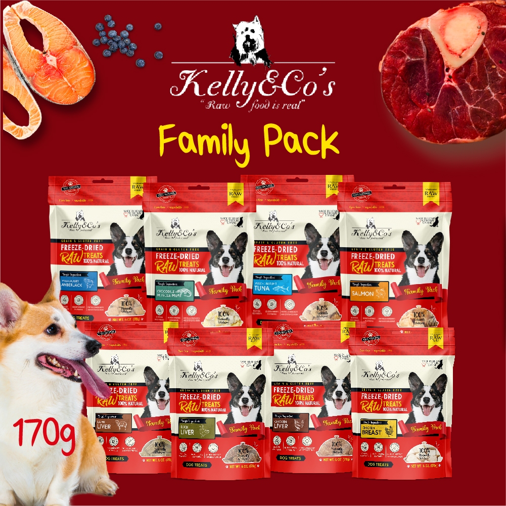 Kelly & Co's Freeze-Dried Raw Dog Treats Family Pack 170g | Pawpy ...