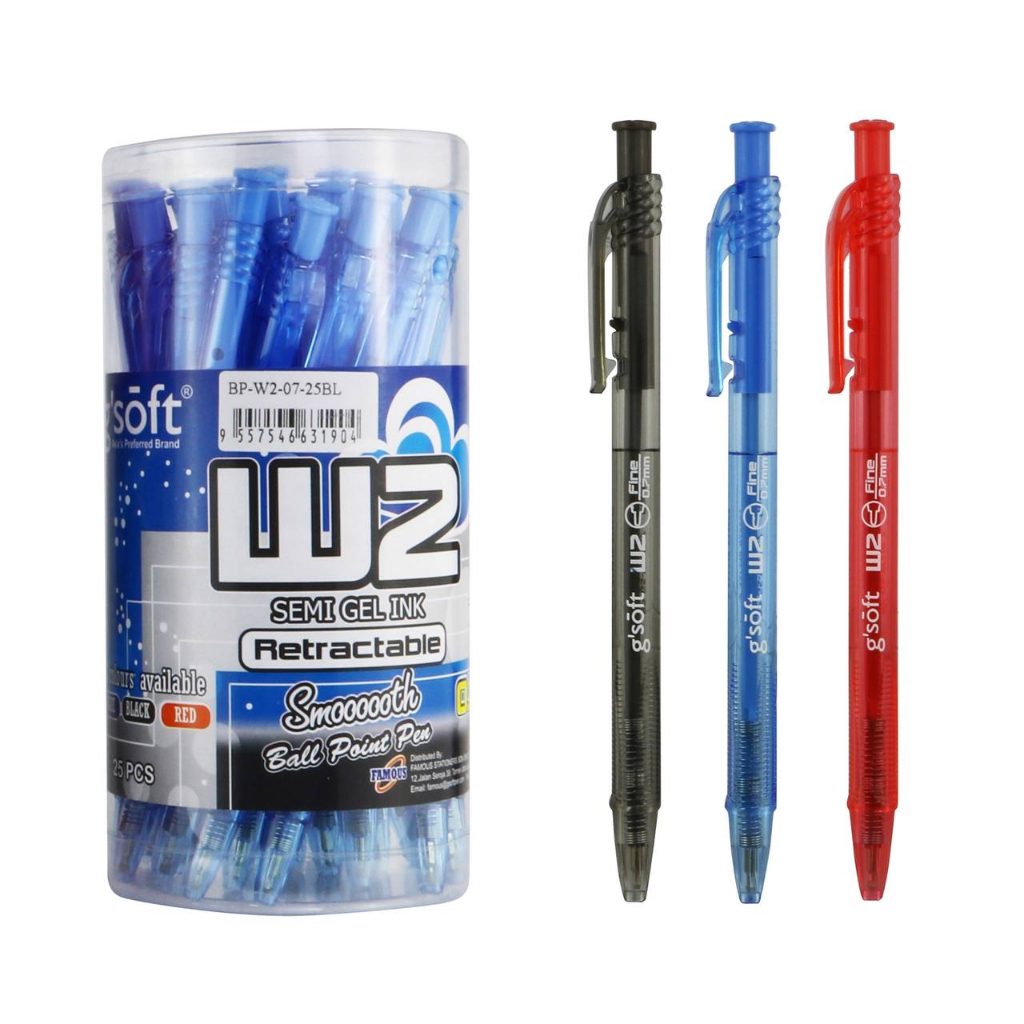 Gsoft Retractable Ball Point Pen 0.7mm | Shopee Singapore
