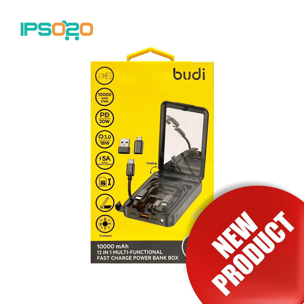 BUDI Wireless Power Bank Multi-Functional Box 10000mAH | Shopee Singapore