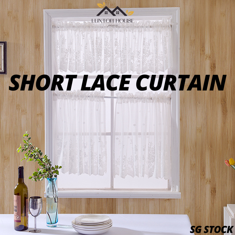 {SG} Short Lace Curtain Small Curtain Short Curtain Embroidery Lace ...