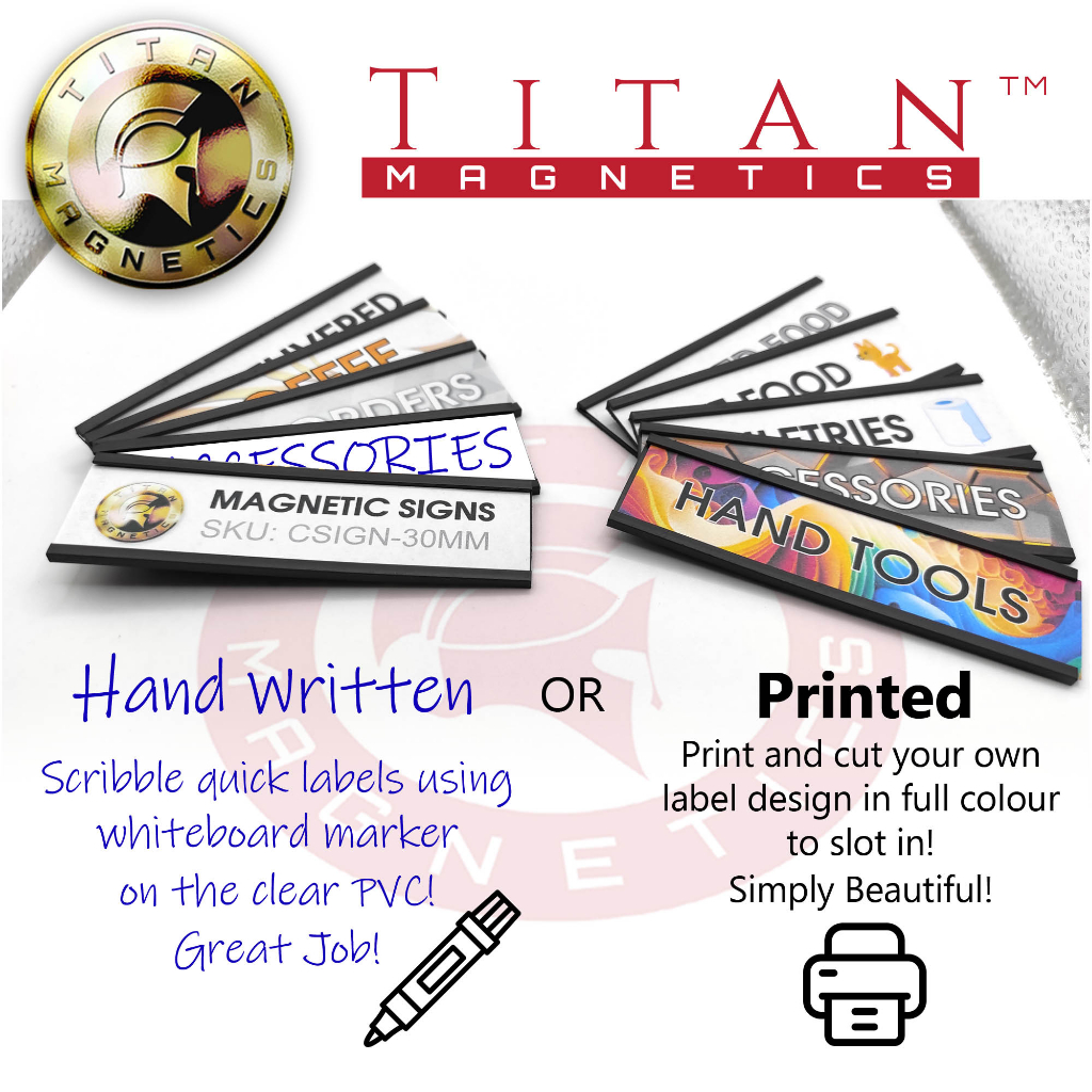 Magnetic Labels Data Card Paper Holder Warehouse Rack Labels C-Profile ...