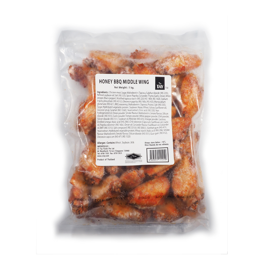 CS Tay Food, Honey BBQ Middle Wing, 1 kg | Shopee Singapore