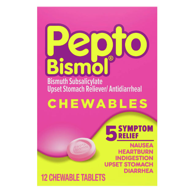 [DENTED] Pepto Bismol Chewable Tablets for Upset Stomach & Diarrhea ...