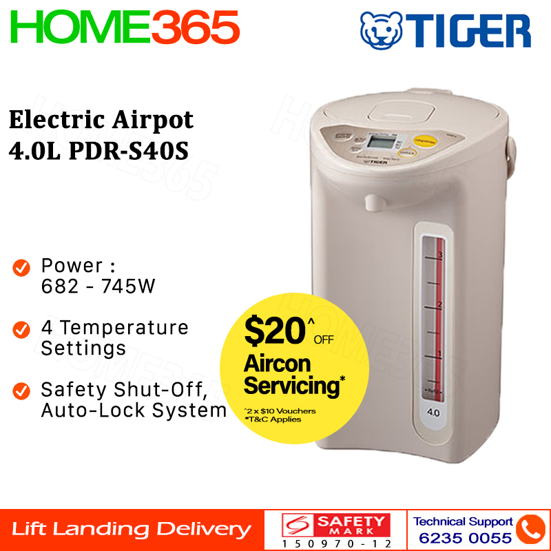 Tiger Electric Airpot 4.0L PDR-S40S | Shopee Singapore