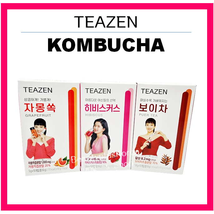 [TEAZEN] Korean Tea Powder 10T 4 Types ( Sprout Barley Powder Tea 2g ...