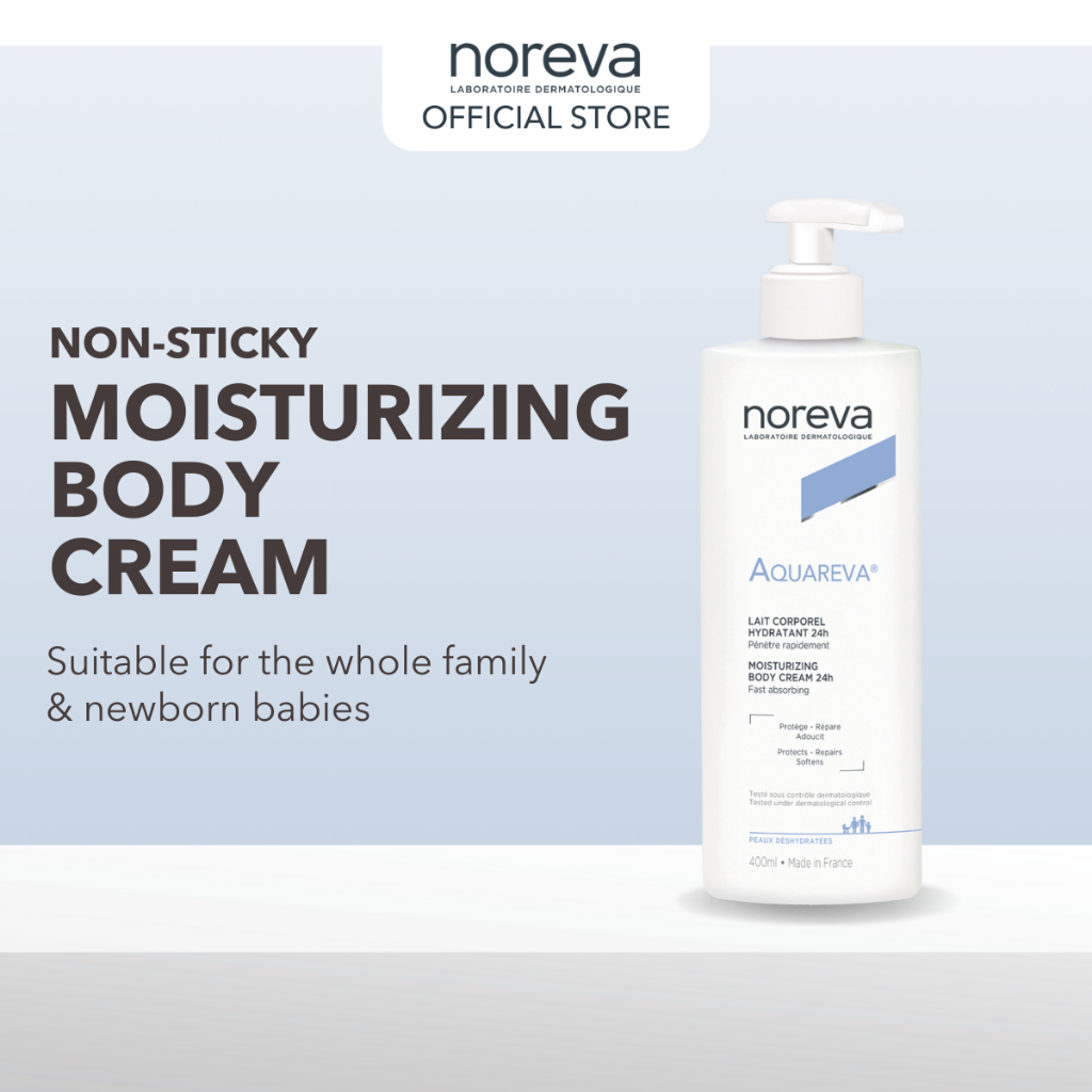 Noreva Aquareva Moisturizing Body Cream 24 Hour 400ml (Suitable For ...