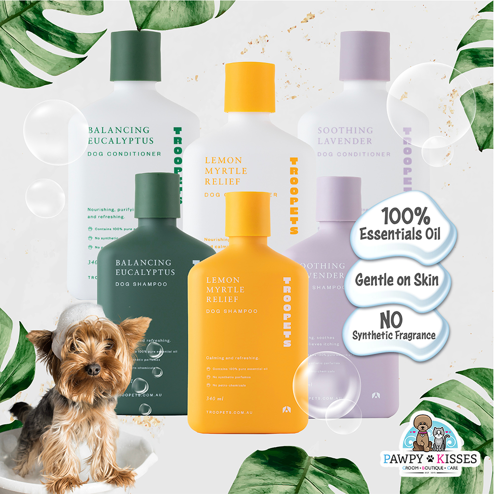 Troopets 100% Essential Oil & Fragrance-free Dog Shampoo & Conditioner ...