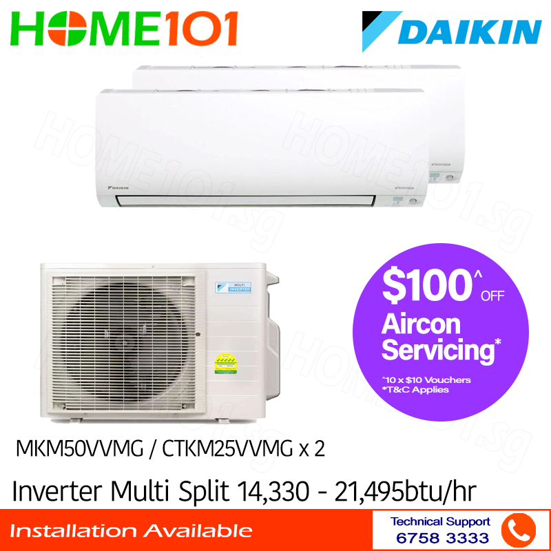 Daikin Inverter Multi-Split AirCon MKM50VVMG/CTKM25VVMG x 2 | Shopee Singapore