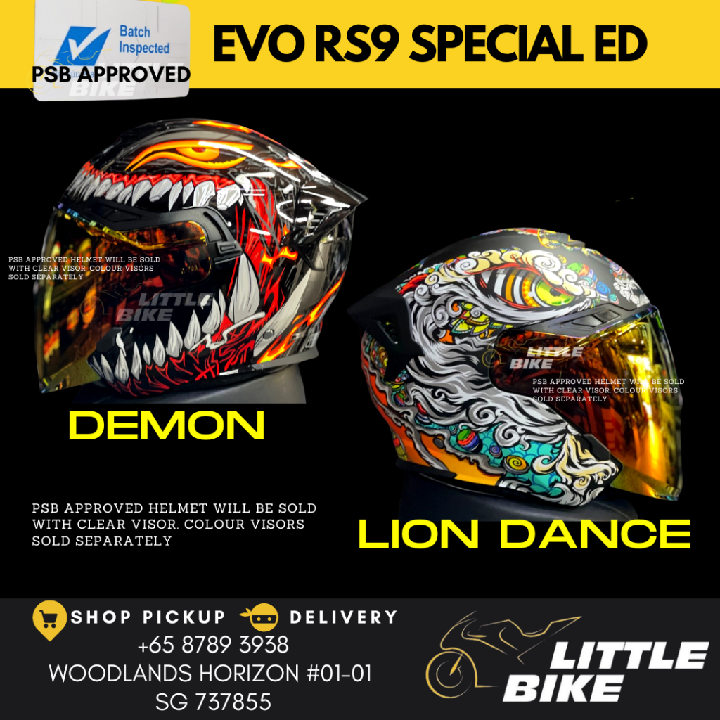 PSB Approved evo rs9 Demon Lion dance limited edition open face ...