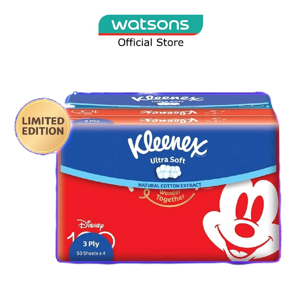 KLEENEX Limted Edition Disney 100 3ply Ultra Soft Facial Tissue Soft ...